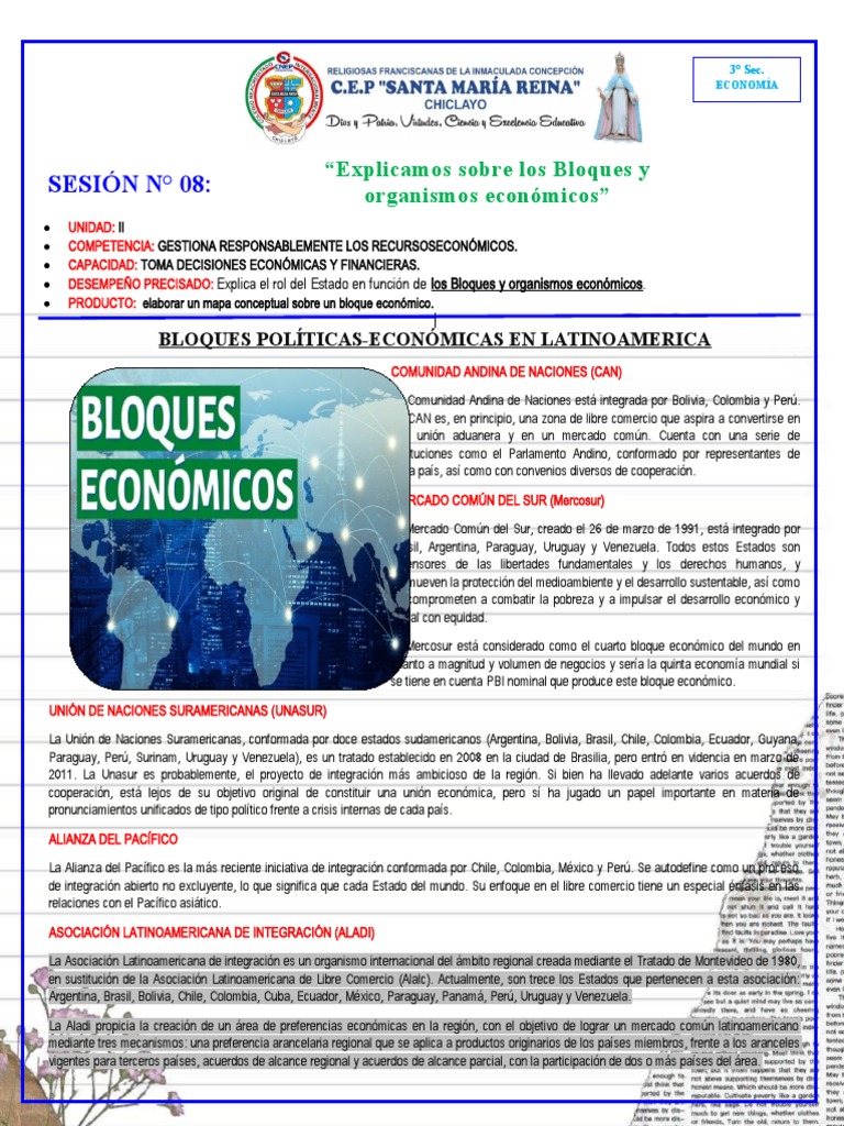 Ficha de Apoyo N 08 Bloques Politicos - Economicos en Latinoamerica | Descargar gratis PDF ...
