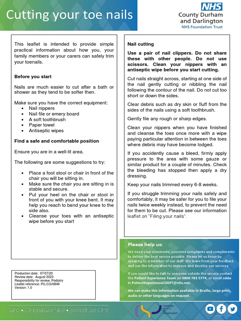 Cutting Your Toe Nails | PDF | Nail (Anatomy)