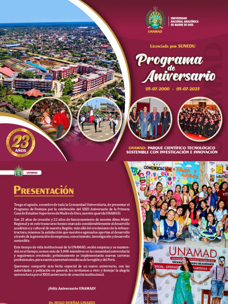 Programa de Aniversario 2023 | PDF