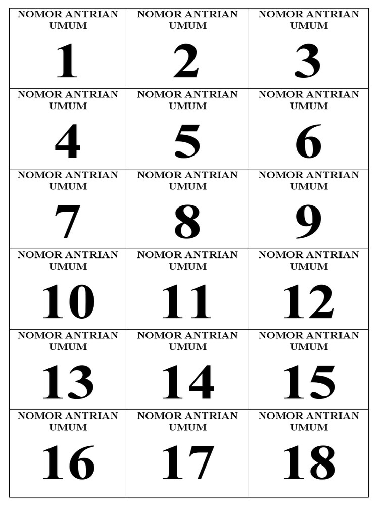Nomor Antrian Poli Umum | PDF