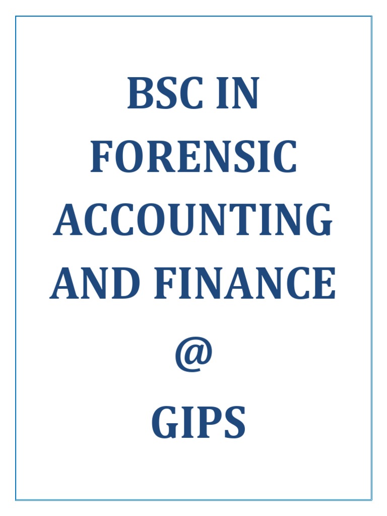 BSC in Forensic Accounting | PDF | Accounting | Audit