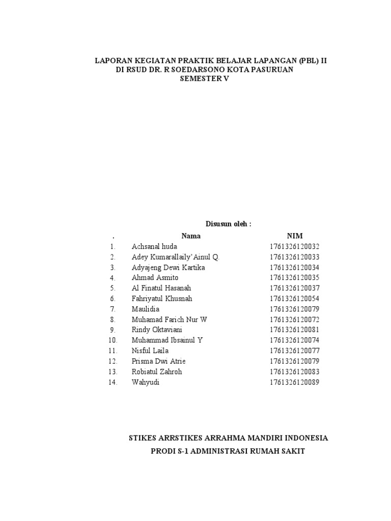 Laporan PBL 2 (Revisi) | PDF