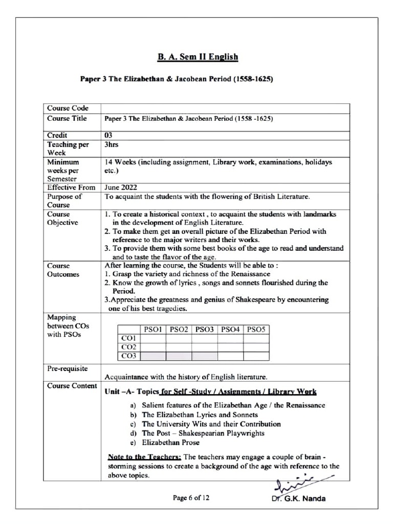 English Sem 2 Syllabus 11-Jul-2023 | Download Free PDF | William ...