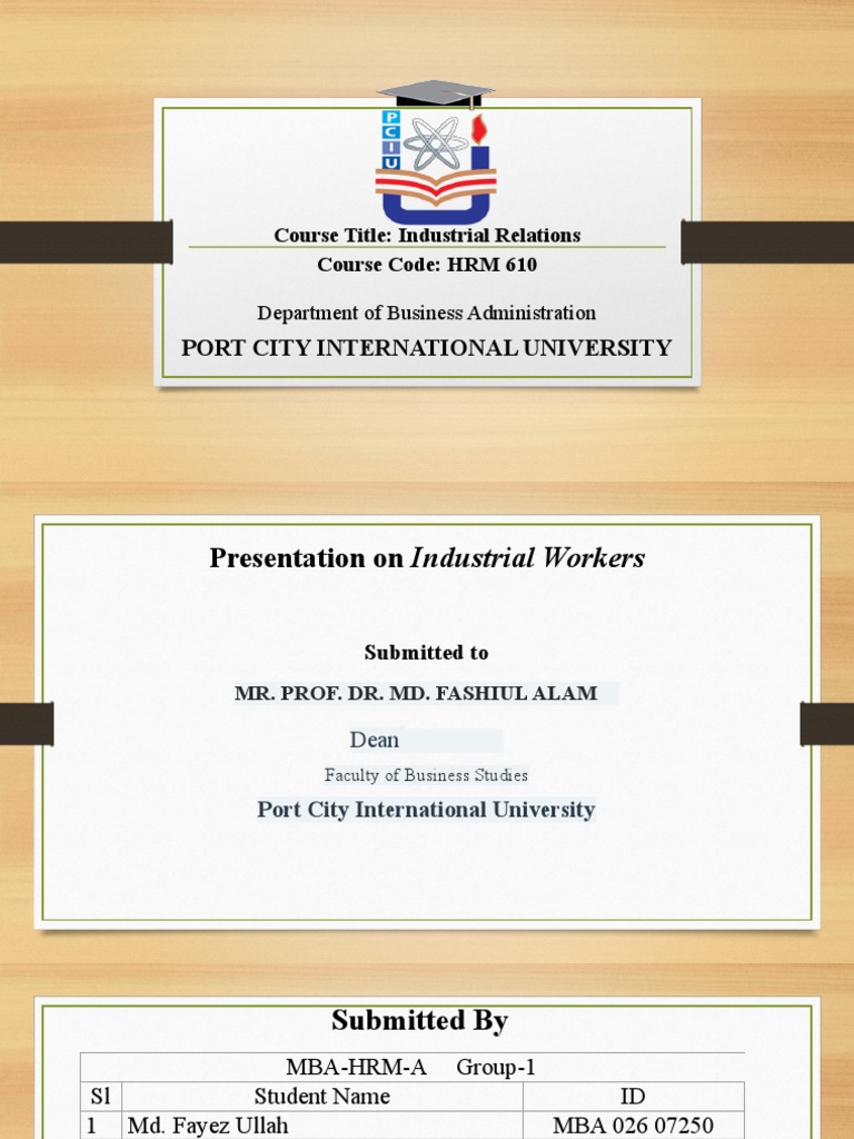 Industrial Workers Presentation | PDF | Employment | Trade Union