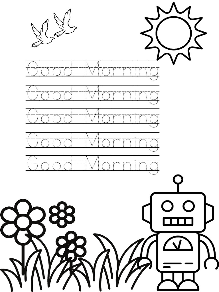 Blue Minimalist Name Tracing Practice Worksheet | PDF