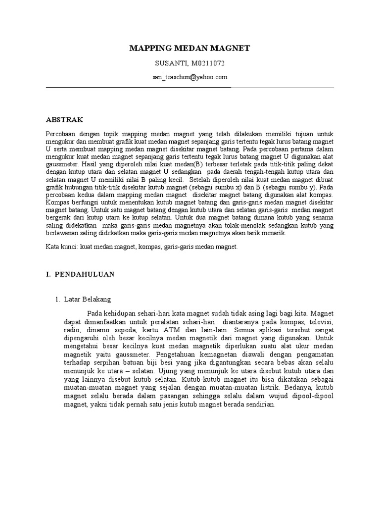 Jurnal Mapping Medan Magnet | PDF | Sains & Matematika