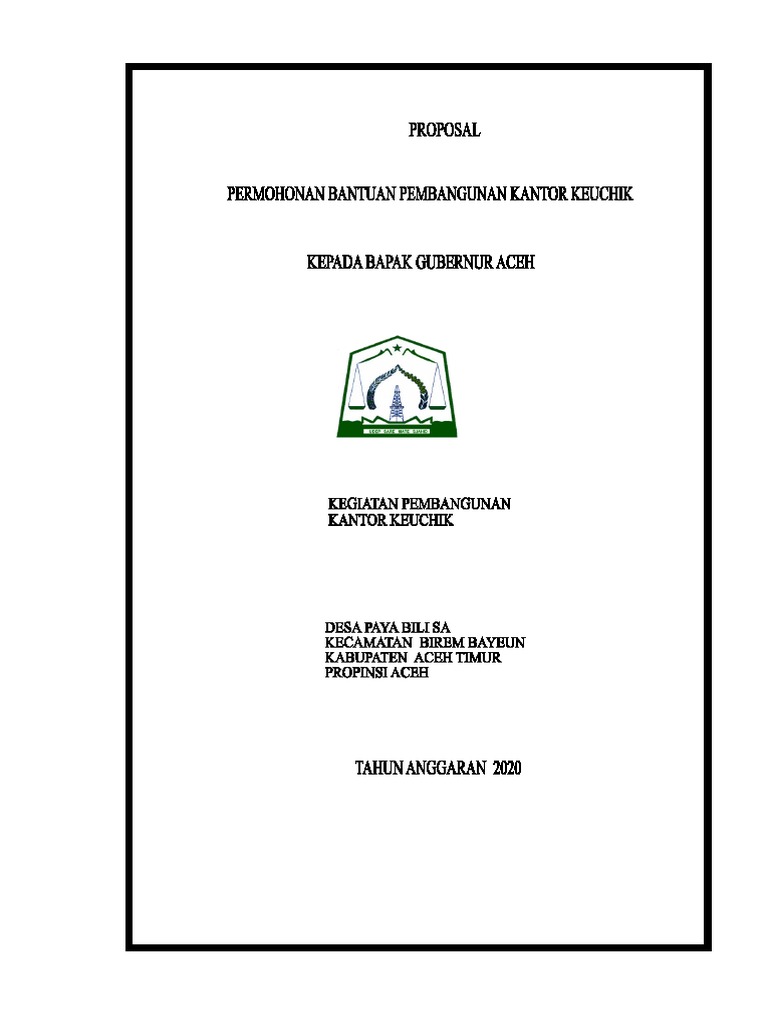 Revisi Proposal Kantor Desa | PDF