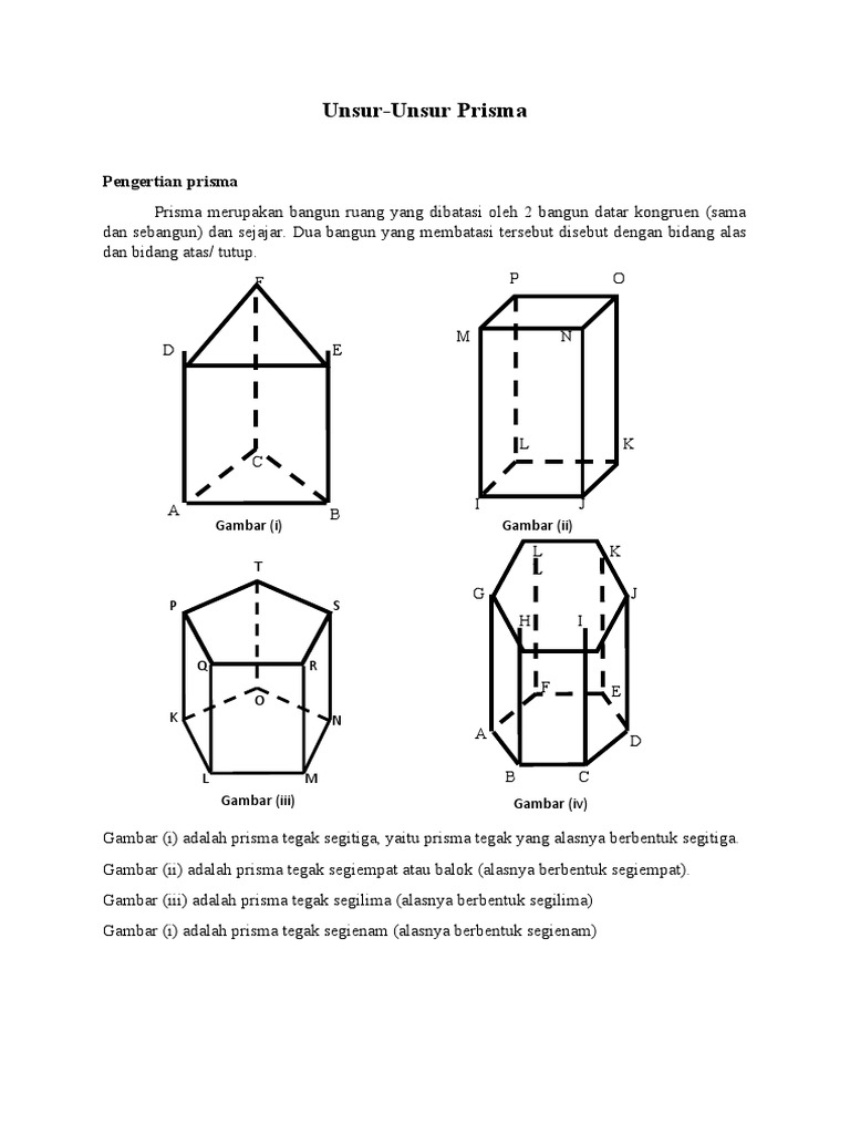 Unsur-Unsur Prisma | PDF
