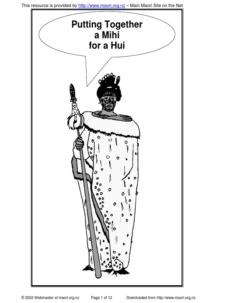 Mihi Speech Template | PDF | Māori | Demographics Of New Zealand