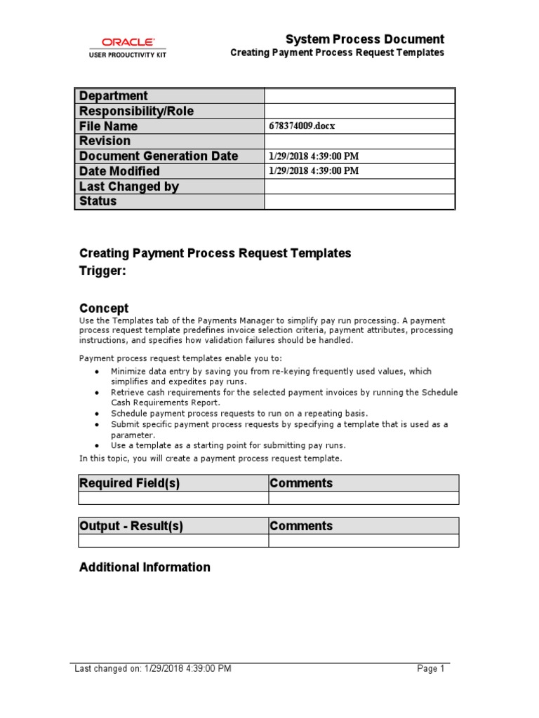 Creating Payment Process Request Templates - SPD | PDF | Computing ...