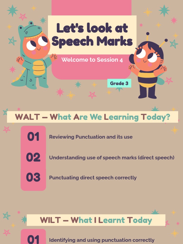 Session 4 - Speech Marks | PDF
