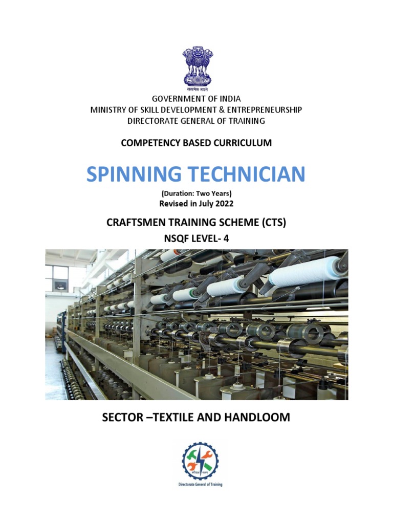 Spinning Technician CTS 2.0 NSQF-4 | PDF | Welding | Construction
