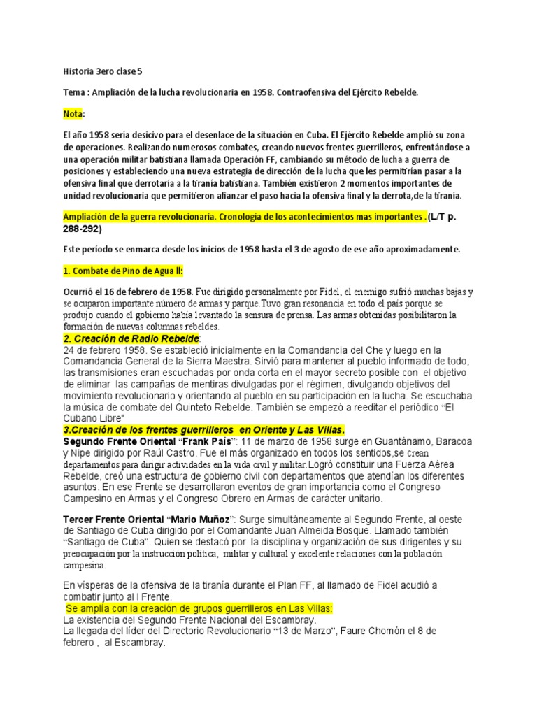 Creación de Radio Rebelde | PDF | Fidel Castro | Cuba
