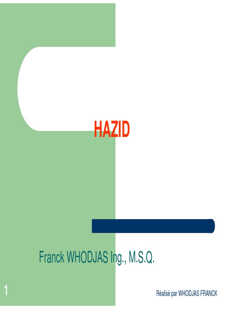 Méthodologie HAZID pour l'identification des dangers | PDF