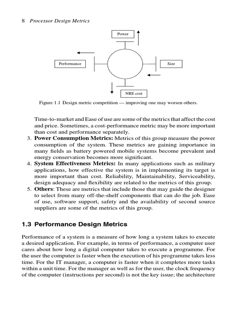 Session5 Processor Design Metrics Perfomance Metrics PDF Central