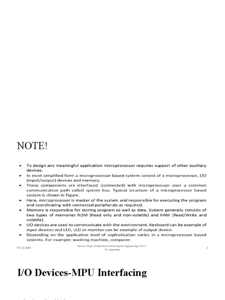 Session4-IO-MP-interfacing-8085 Architecture | PDF | Computer Engineering | Manufactured Goods