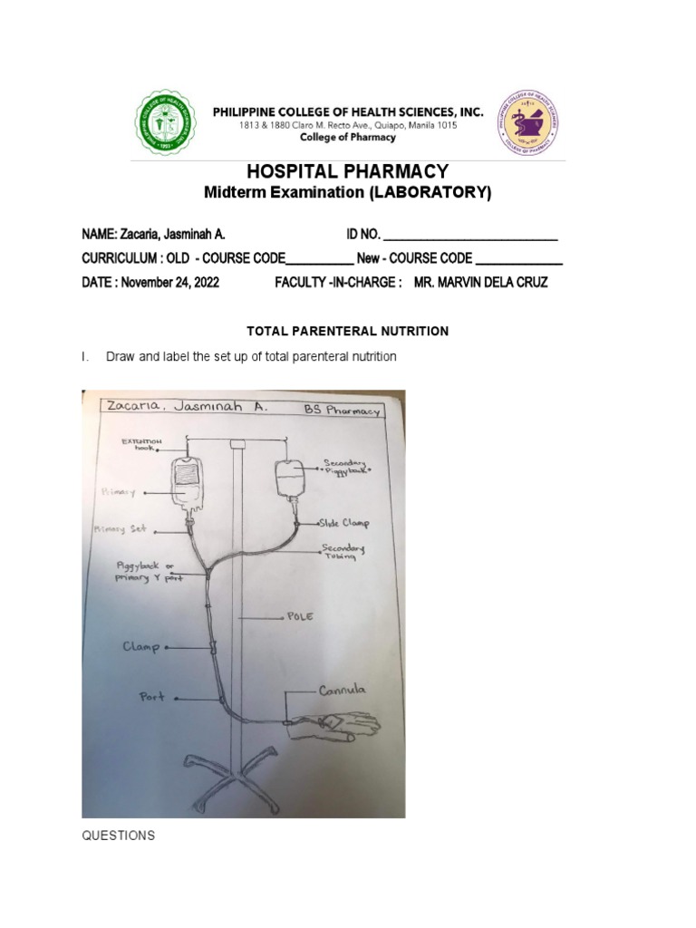Hospital Pharmacy Midterm Exam | PDF | Public Services | Pharmacy
