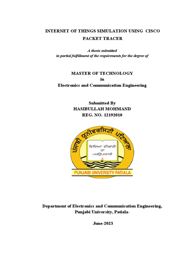 Thesis Packet Tracer | PDF | Internet Of Things | Computer Network