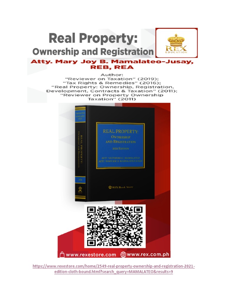 Real Property Book (Vol 1) | PDF