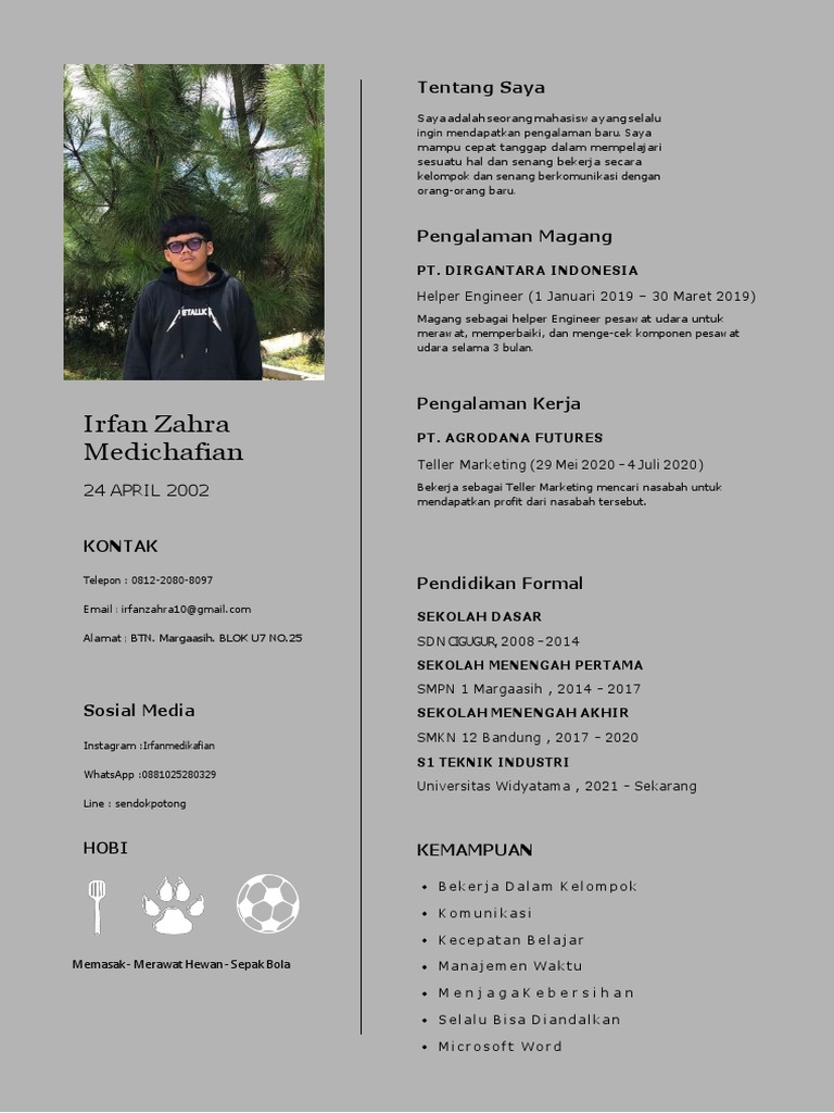 CV Irfan Zahra Medichafian-1 | PDF