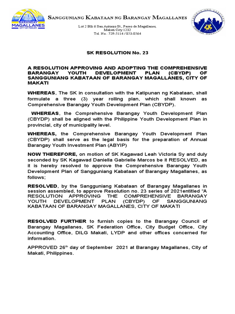 II. Resolution (FINAL) | PDF