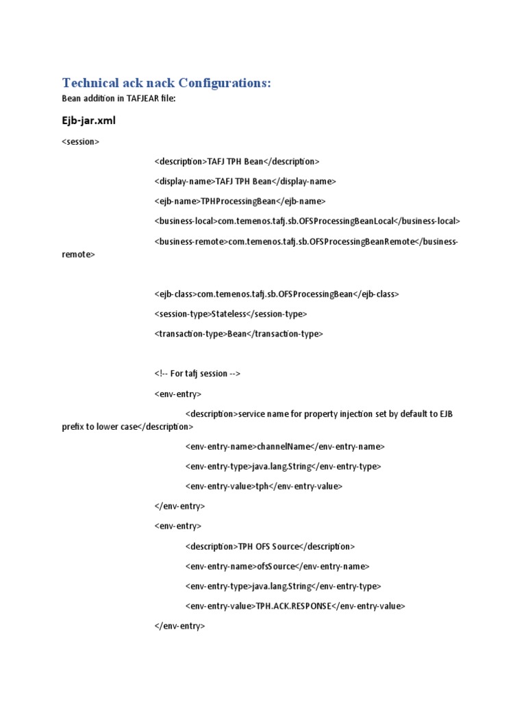 Technical Ack Nack Configurations Setup | PDF | Java Specification Requests | Information Retrieval