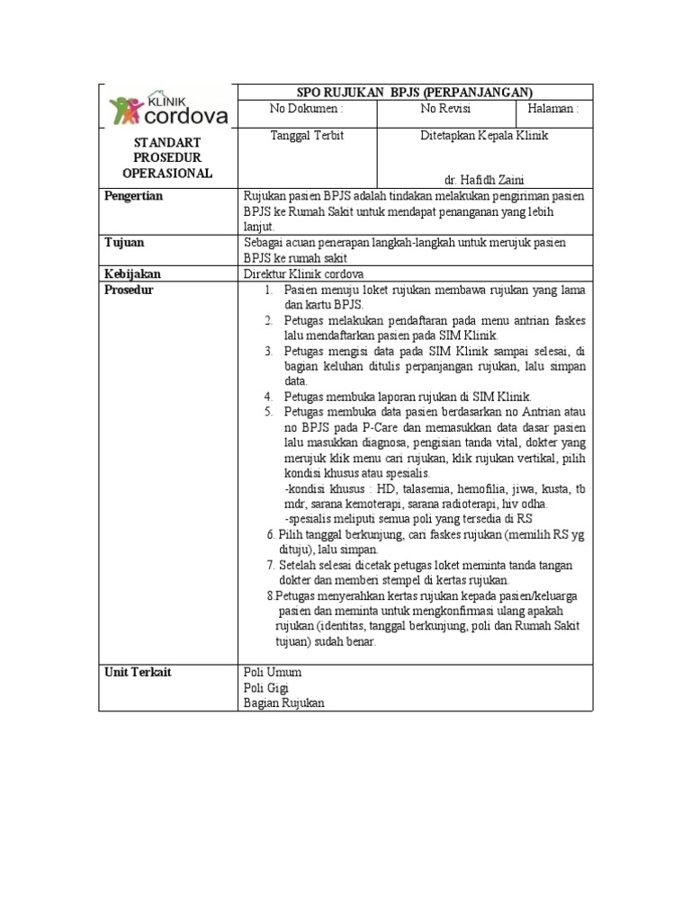 Prosedur Rujukan Pasien BPJS | PDF