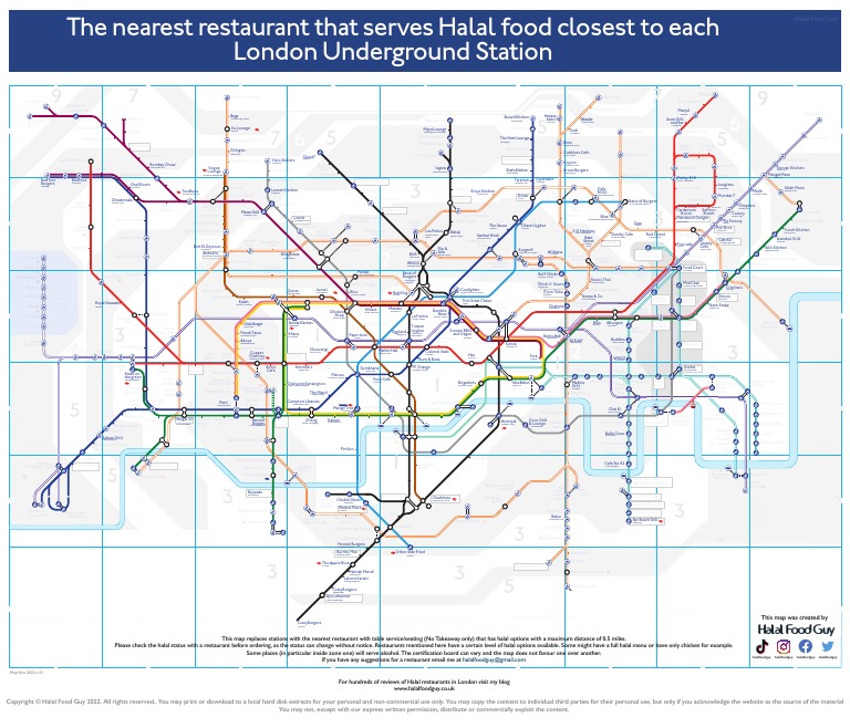 London Halal Restaurant Map Guide | PDF | London