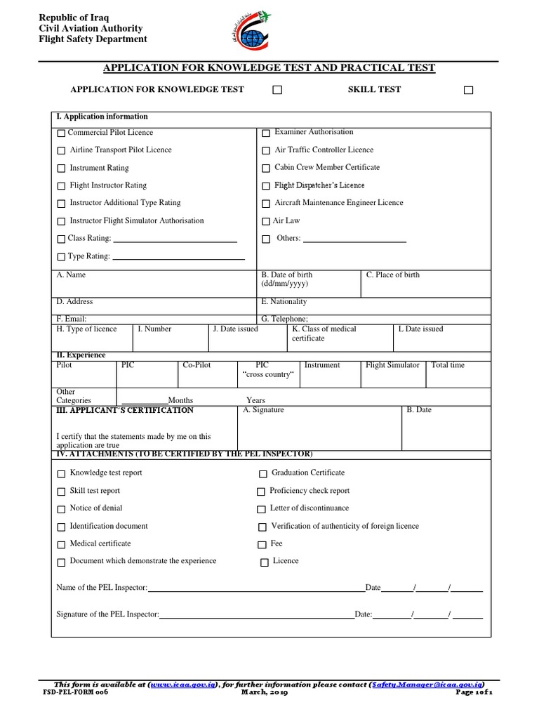 PEL Iraqi | PDF | Flight Instructor | Aeronautics