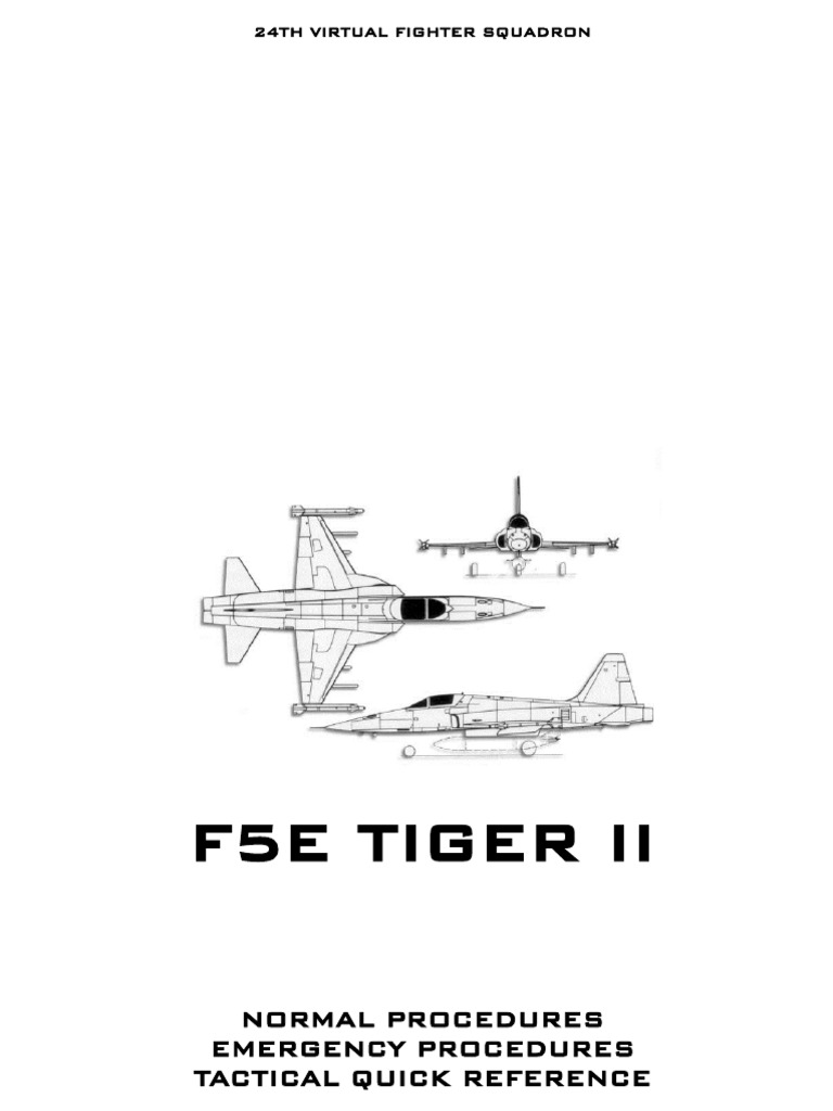 F5E Tiger II Sim Checklist | PDF | Landing Gear | Aircraft Flight ...