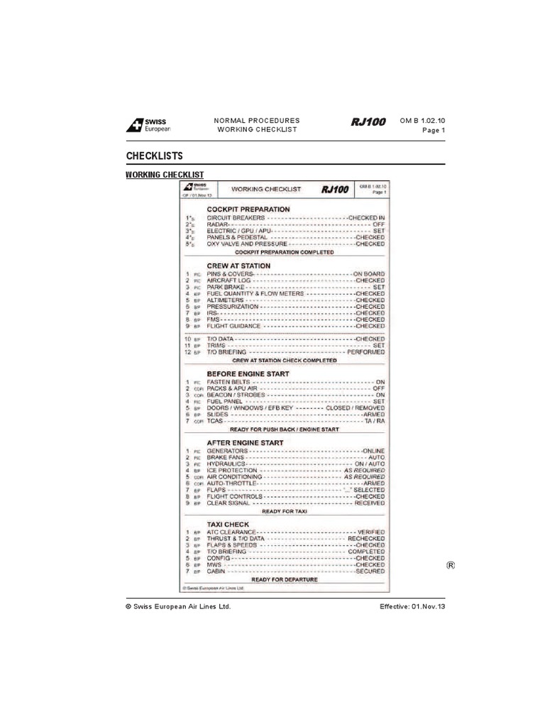RJ1H - FCOM Volume 3 Part 2 Normal Checklist | PDF | Science & Mathematics