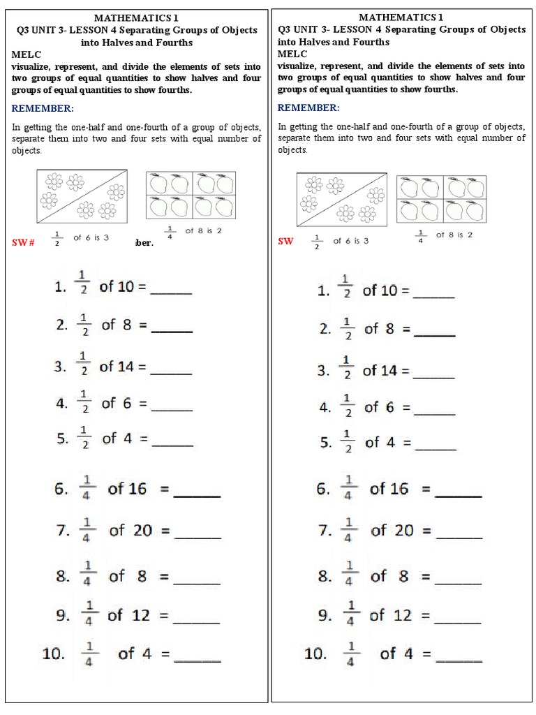 LECTURE and ACTIVITIES IN MATH Q3 WEEK 4 1 | PDF