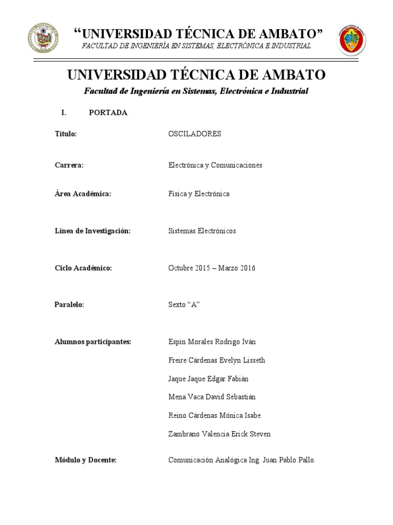 Osciladores RF: Colpitts y Hartley | PDF | Fenómenos Periódicos ...