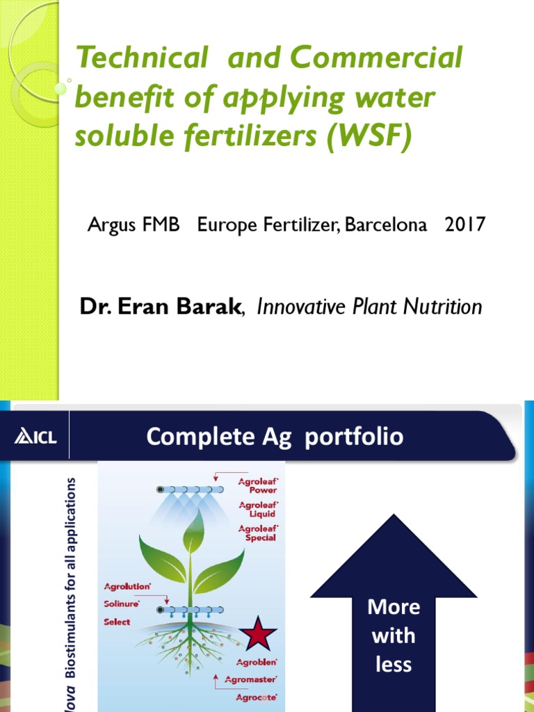 Eran Barak, Innovative Plant Nutrition - Argus Europe Fertilizer 2017 ...
