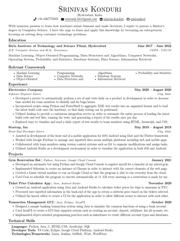 Jake S Resume Anonymous | PDF | Mobile App | Java (Programming Language)