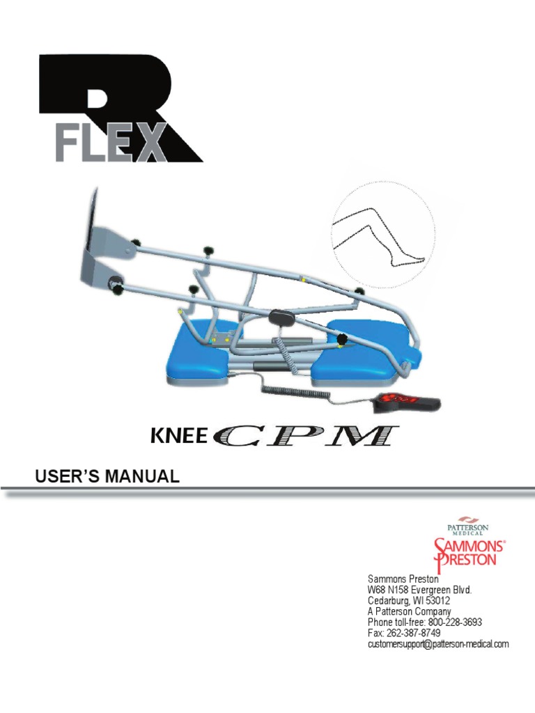 R-FLEX CPM Machine User Manual | PDF | Ac Power Plugs And Sockets | Hip