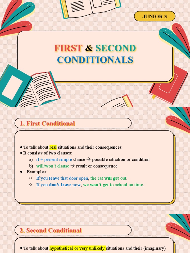 First & Second Conditionals Guide | PDF | Teaching Methods & Materials ...