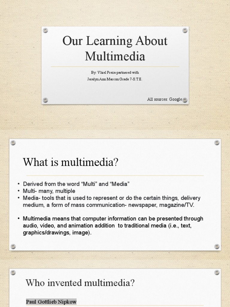 Our Learning About Multimedia Resources | PDF | Multimedia | Mass Media