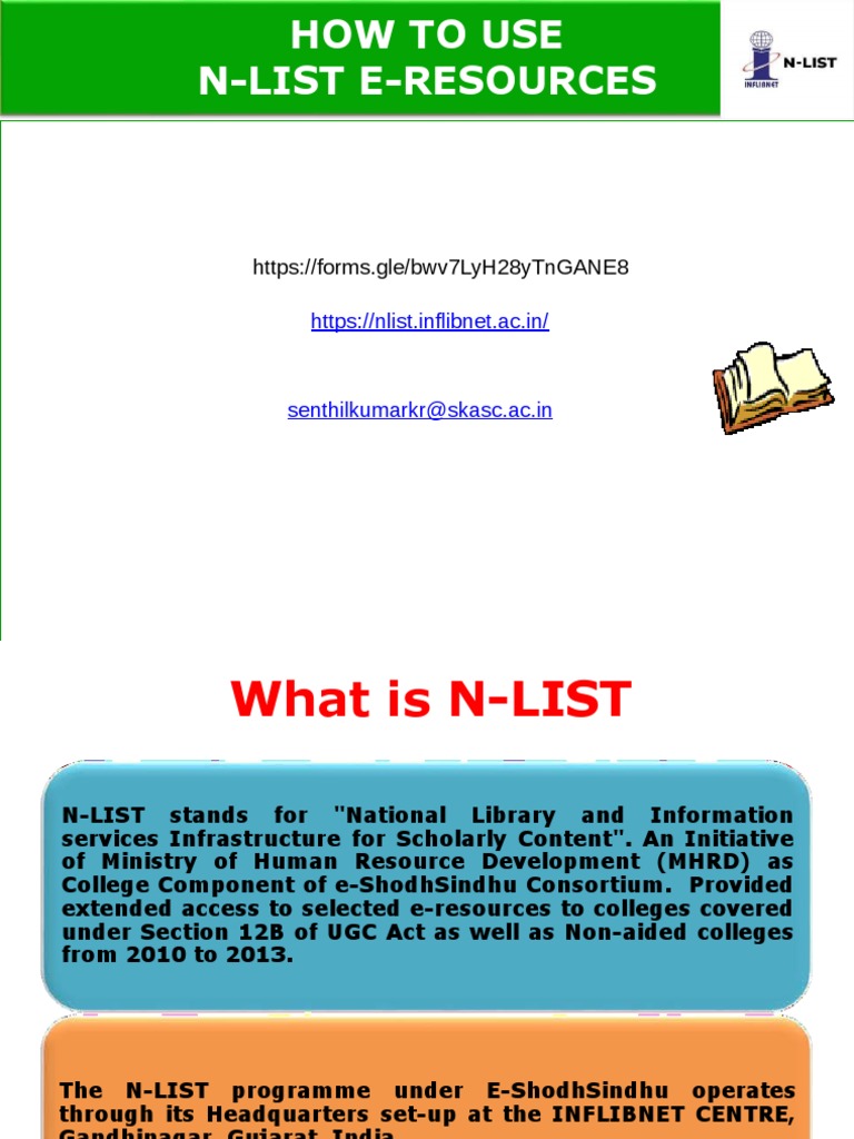 How To Use N LIST E Reources DDGDVC Library | PDF | Academic Journal ...