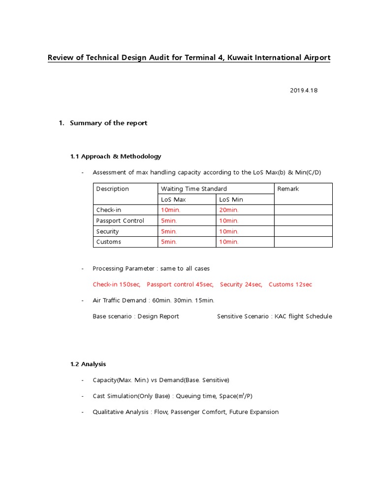 Review of Technical Design Audit For Terminal 4 EDITED 17-04 | PDF ...