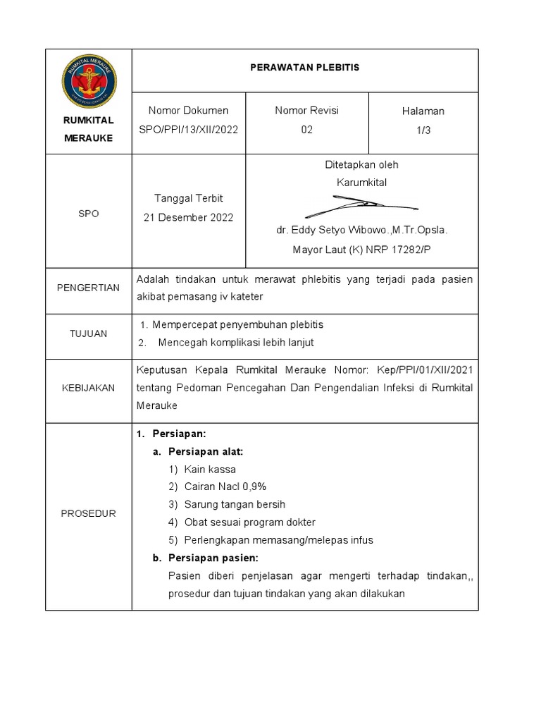 6perawatan Plebitis | PDF