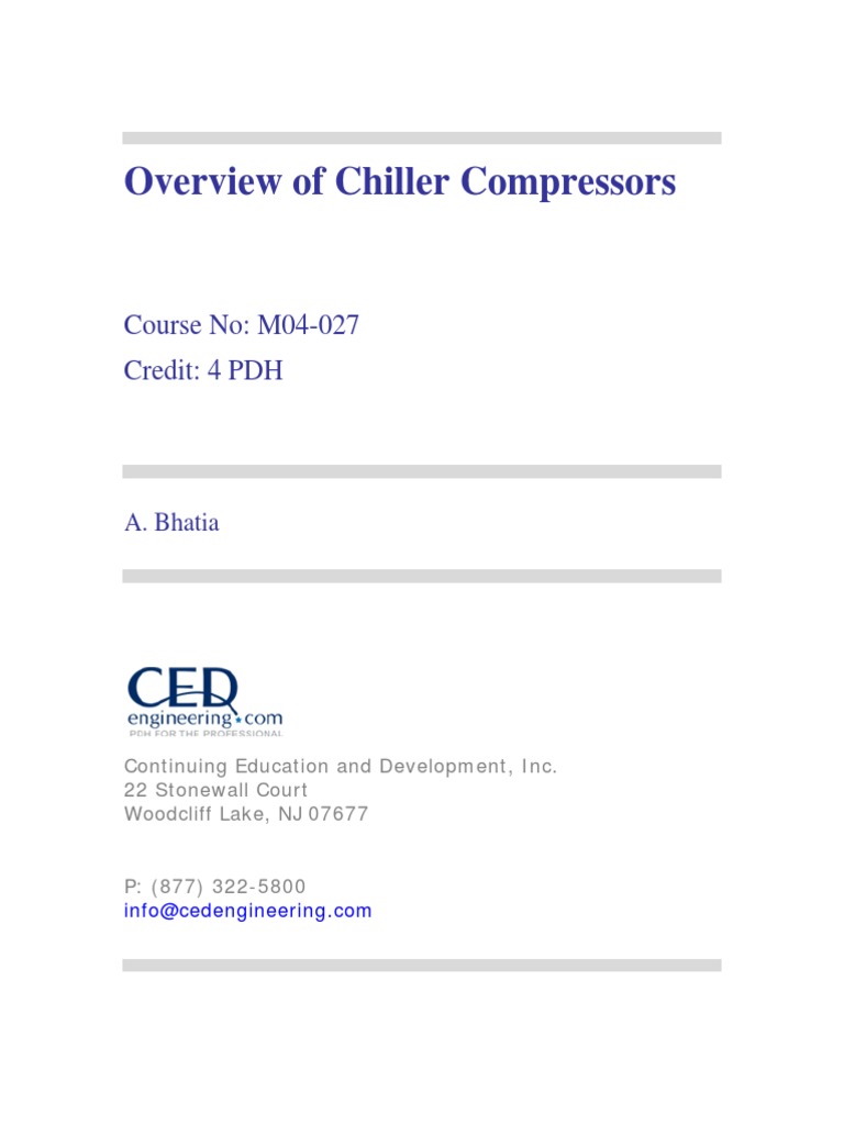 Types of Chiller Compressors Explained | PDF | Heat Exchanger | Pump