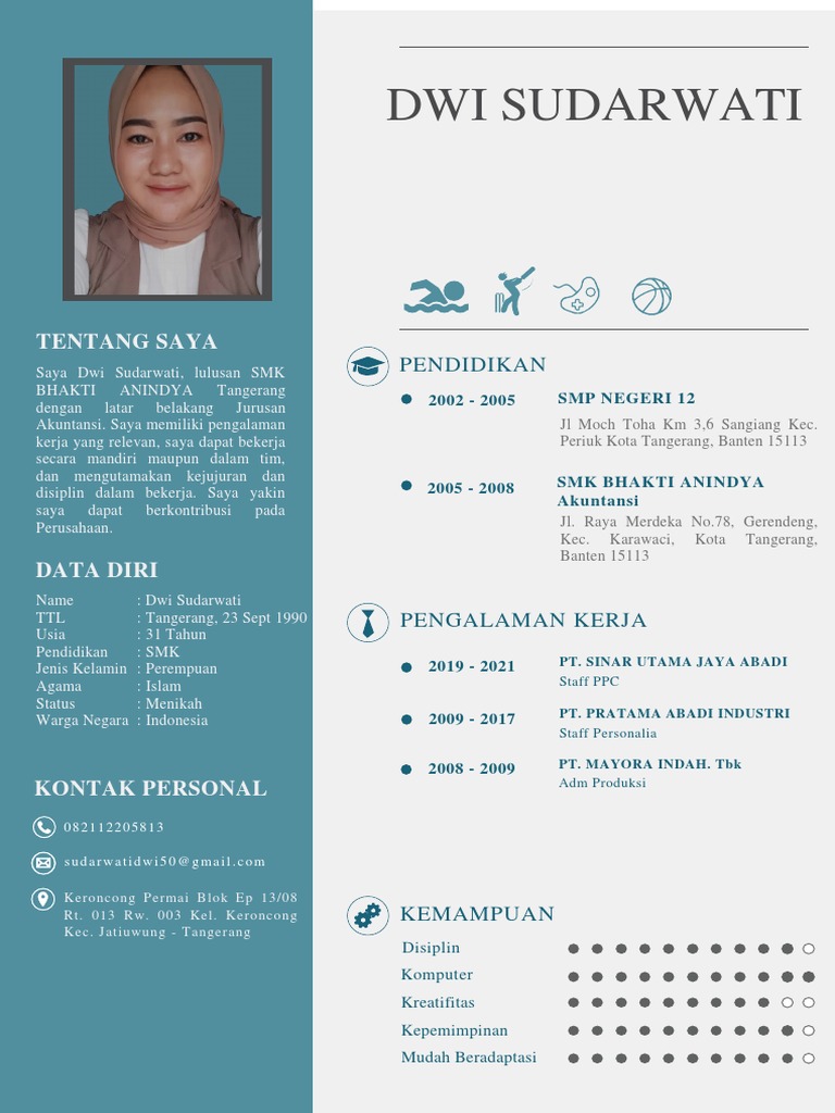 CV Dwi Sudarwati BG | PDF