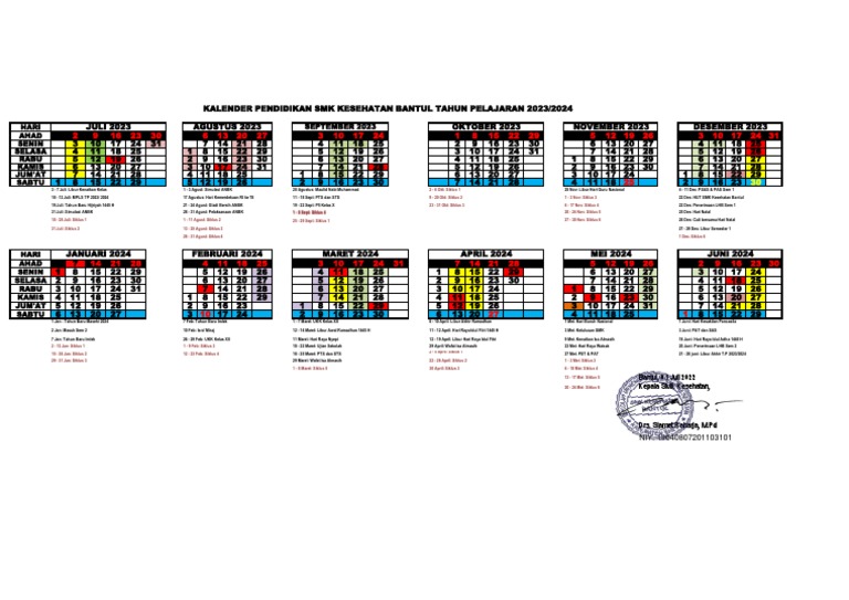 Kaldik SMK Kes BTL 2023 - 2024 | PDF