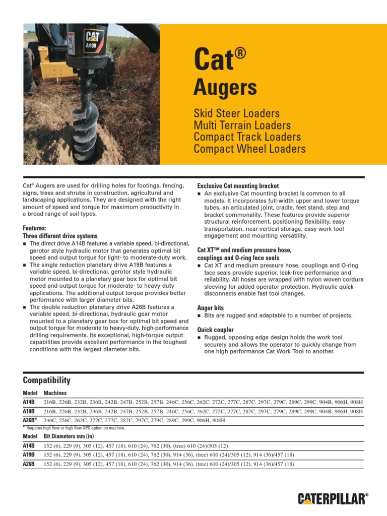 Augers - AEHQ5829-01 08-08 | PDF | Loader (Equipment) | Drilling