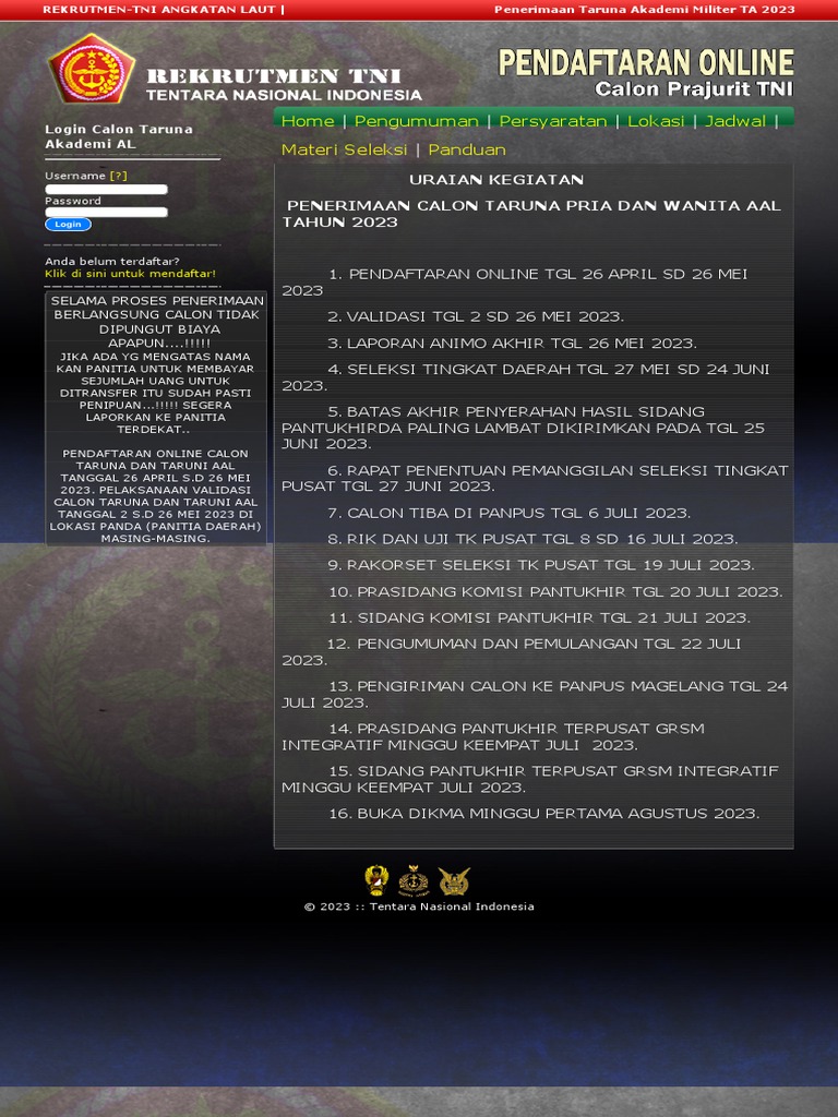 Rekrutmen Taruna AL | PDF