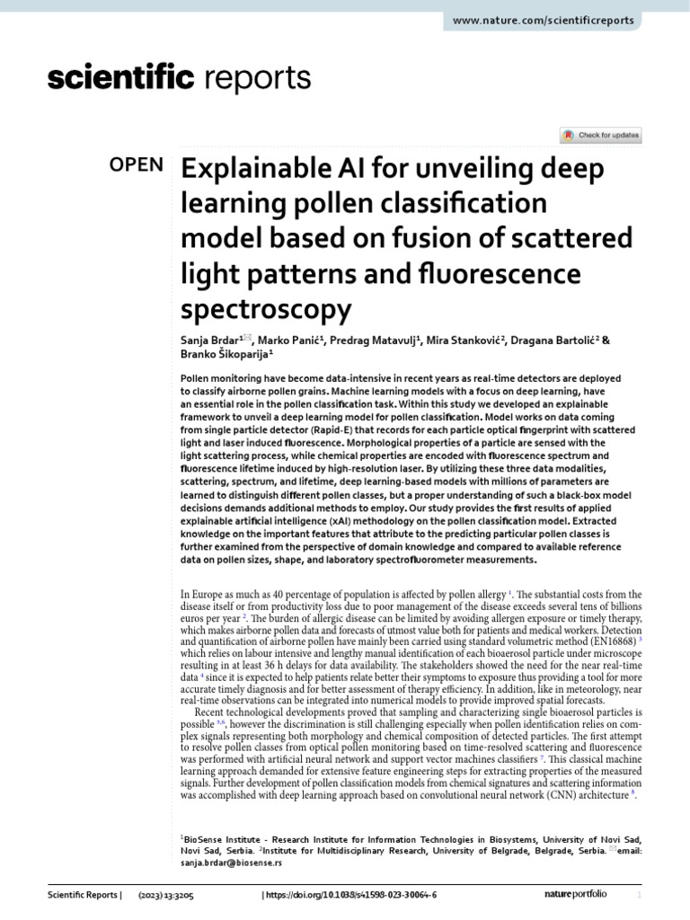 Explainable AI For Unveiling Deep Learning Pollen Classification Model Based On Fusion of ...