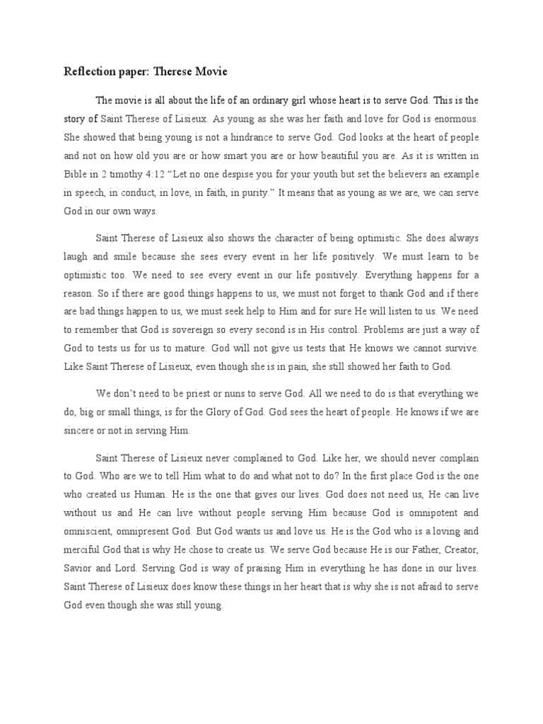 Reflection Paper | Download Free PDF | God | Theology