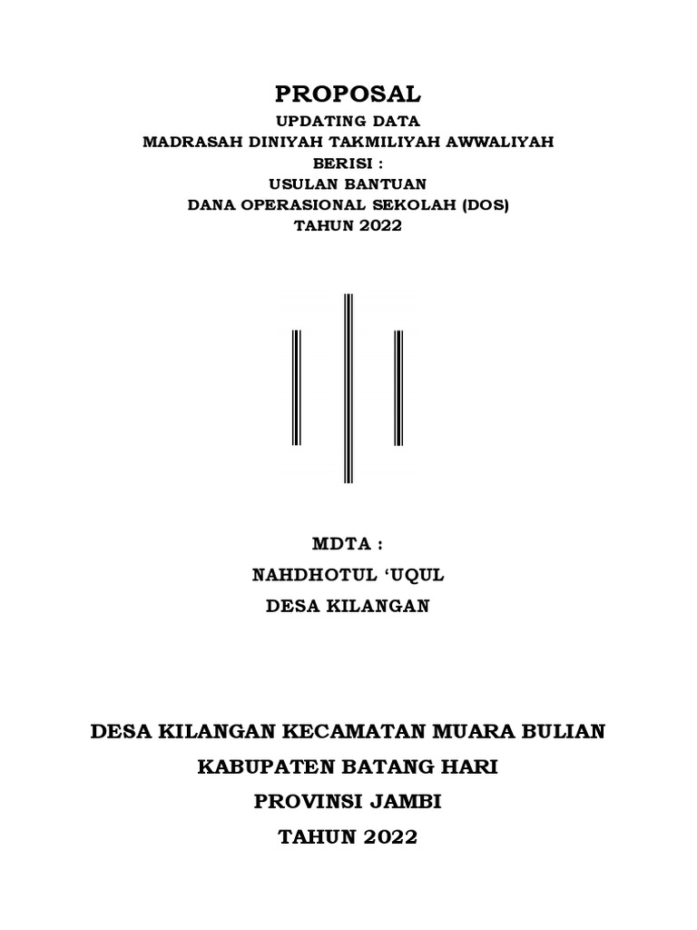 PROPOSAL Cover Mdta | PDF