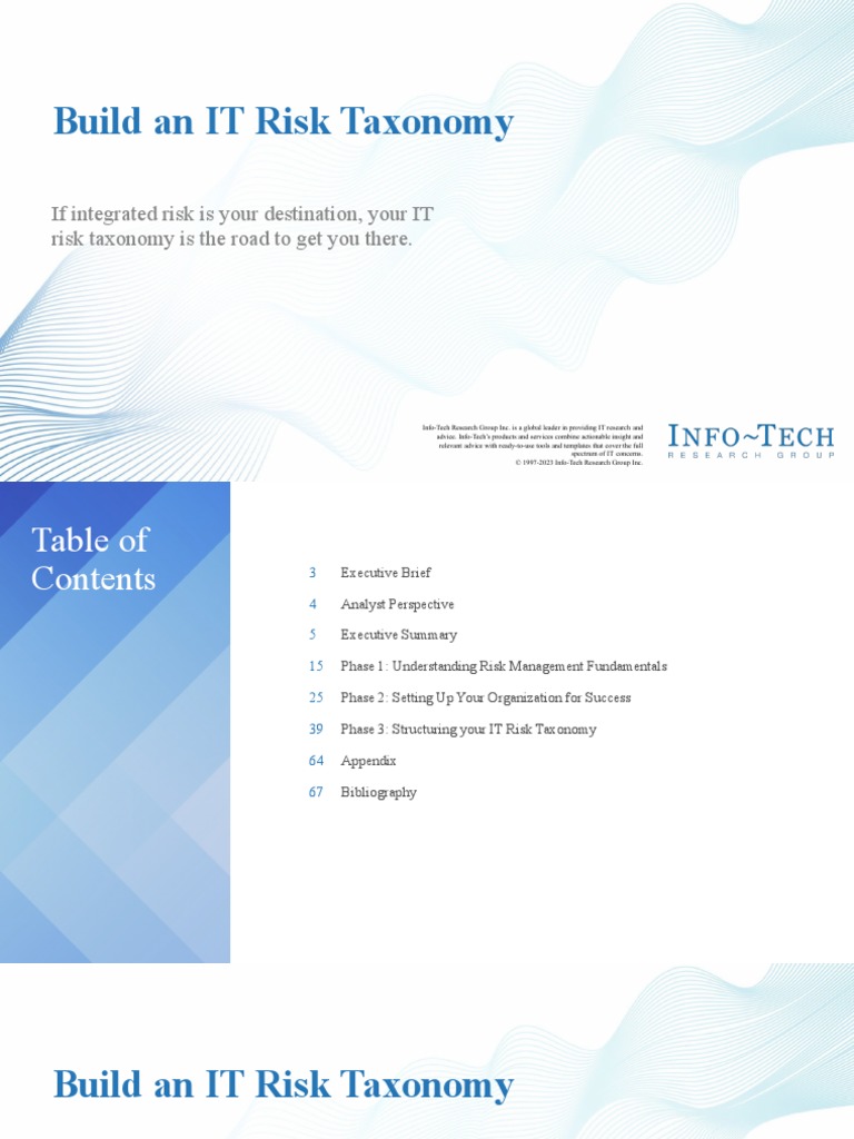 Building an IT Risk Taxonomy Guide | PDF | Risk | Enterprise Risk ...